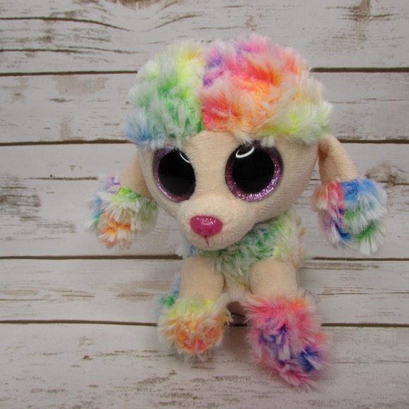 Ty | Toys | Ty Beanie Boos Rainbow Poodle Dog 6 Tie Dye Plush | Poshmark